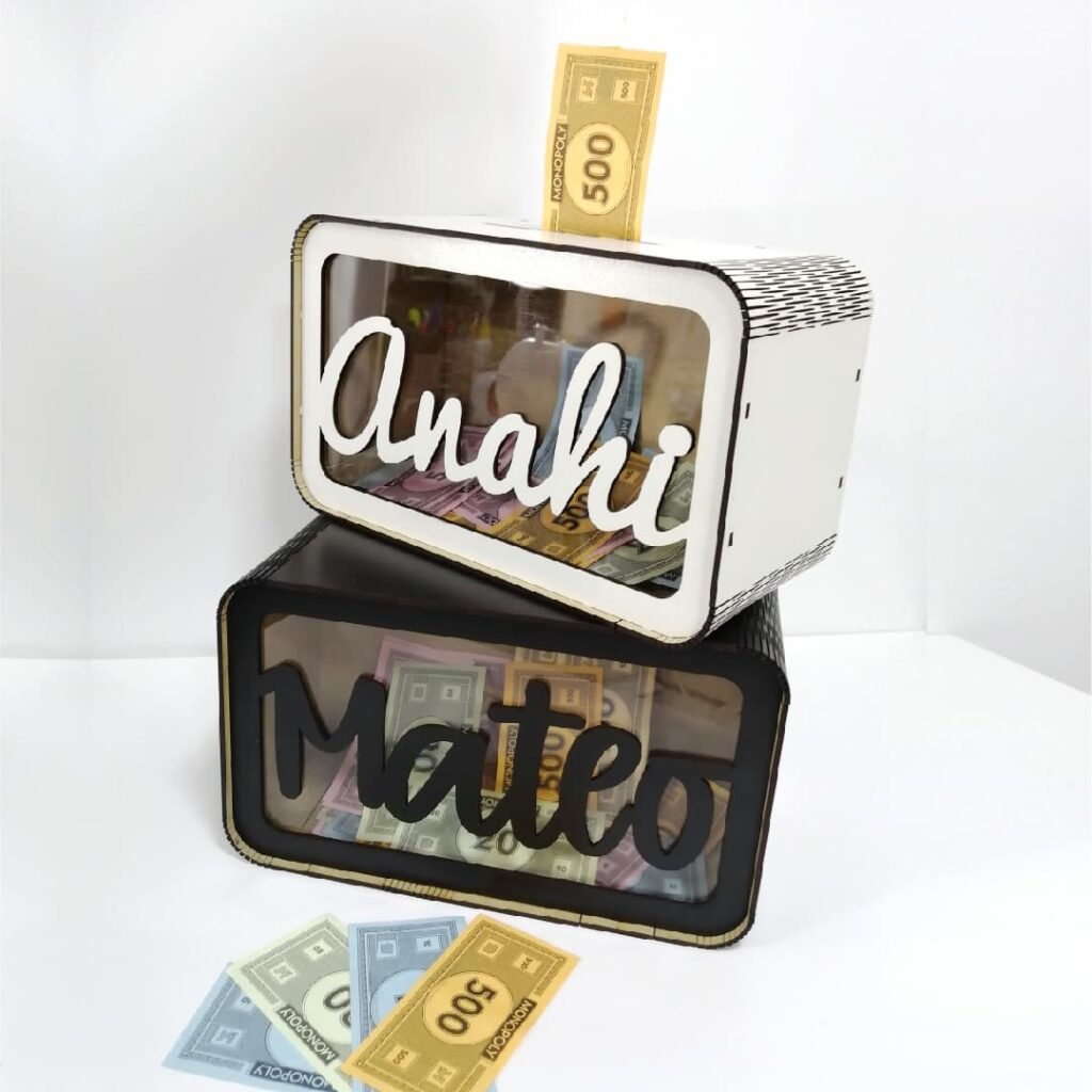 Alcancía Alcancía de madera personalizada con su nombre!